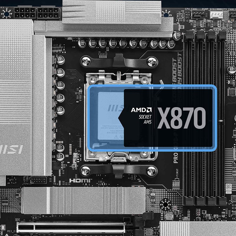 MSI PRO X870-P WIFI ATX AM5 Motherboard, USB 4.0, 4x SATA 6Gb/s, AMD Wi-Fi 7,USB 4.0 - Newegg.ca